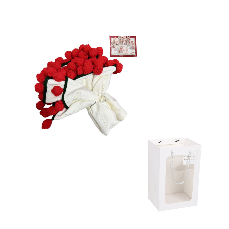 Плюшевые игрушки унисекс AOLETU 1433577033, 150CM EU, Extra Large Rose Knitted Fabric Blanket+3D Effect Rose Greeting Card