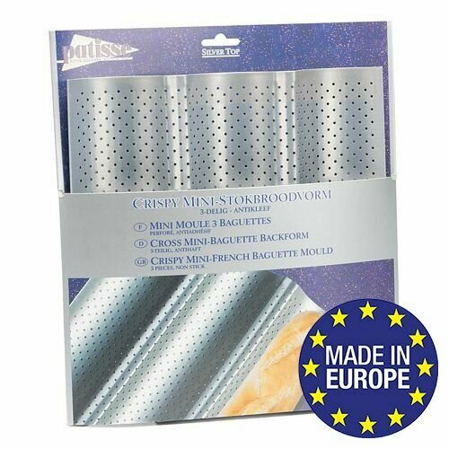 Форма для выпечки багетов 3-х секционная Patisse Silver 38х24