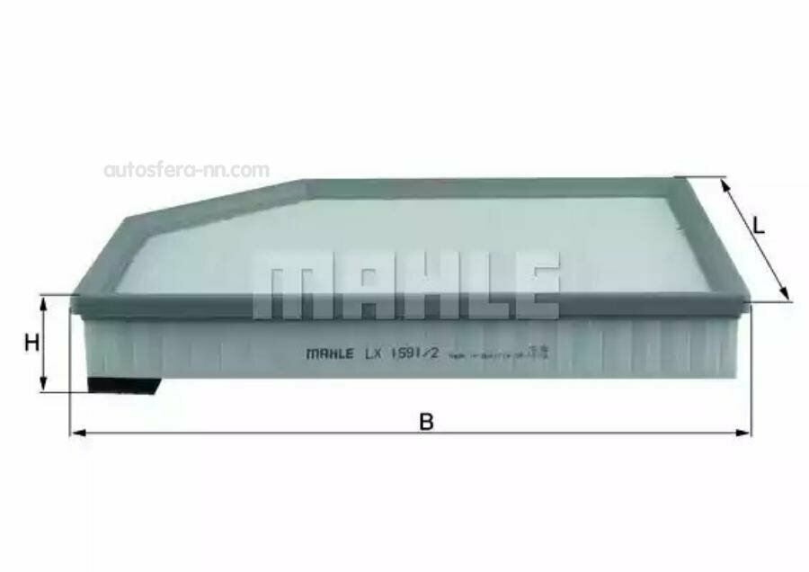 MAHLE LX15912 Фильтр воздушный VOLVO S80, V70, XC60, XC70 2006