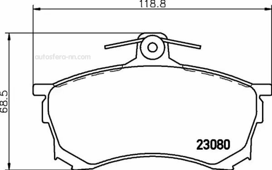 MINTEX MDB1726 Колодки тормозные дисковые к-т 4 шт. MDB1726