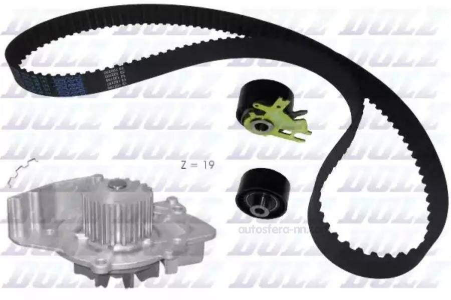 DOLZ KD038 Комплект ГРМ с насосом PEUGEOT EXPERT TEPEE 2.0HDi 07- KD038