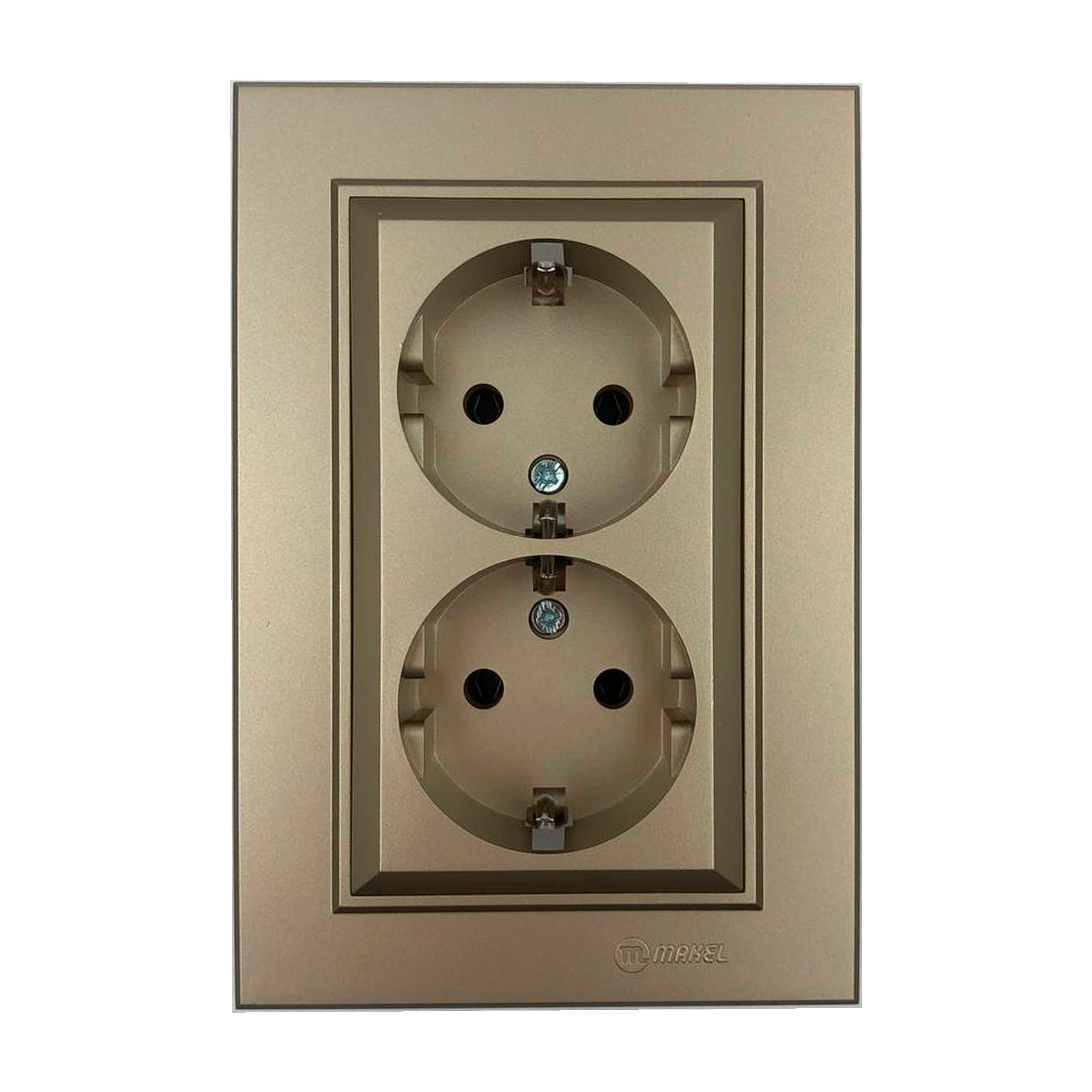 Розетка 2-я с/з Makel Karea цвет латунь 560570820082