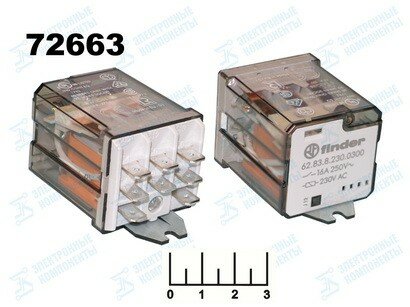 Реле ~220V 16A/250V 62.83.8.230.0300 Finder