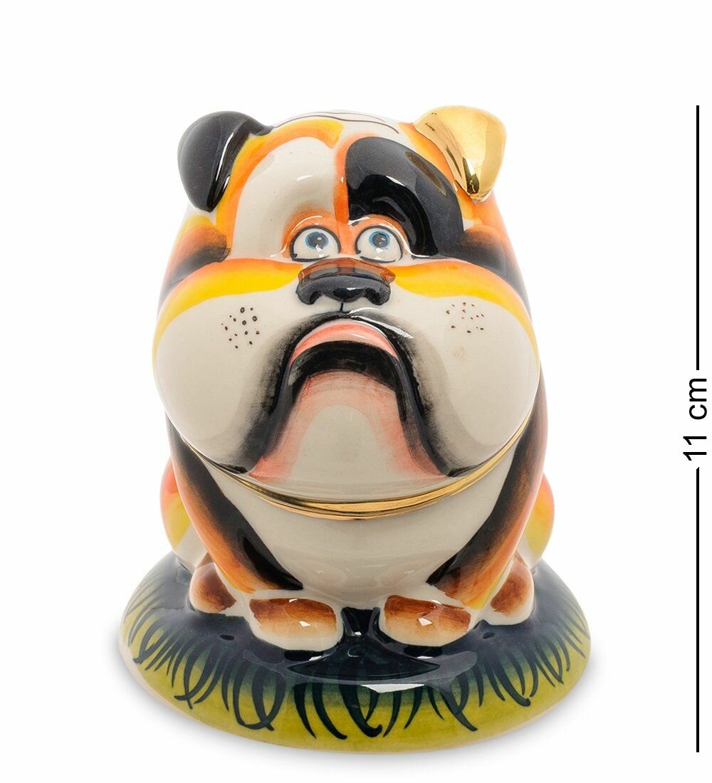 Копилка Собака Тузик золото (Гжельский фарфор) A2104021