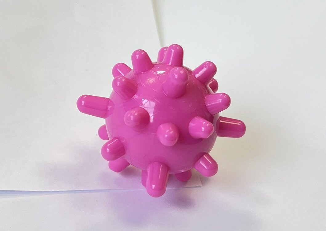 Массажный игольчатый мяч (розовый цвет) (диаметр 4 см) М-104