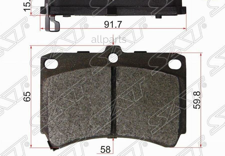 SAT ST-D2Y7-33-28ZA Колодки тормозные (Спереди) Kia Rio 00-05 / Mazda Demio 96-02
