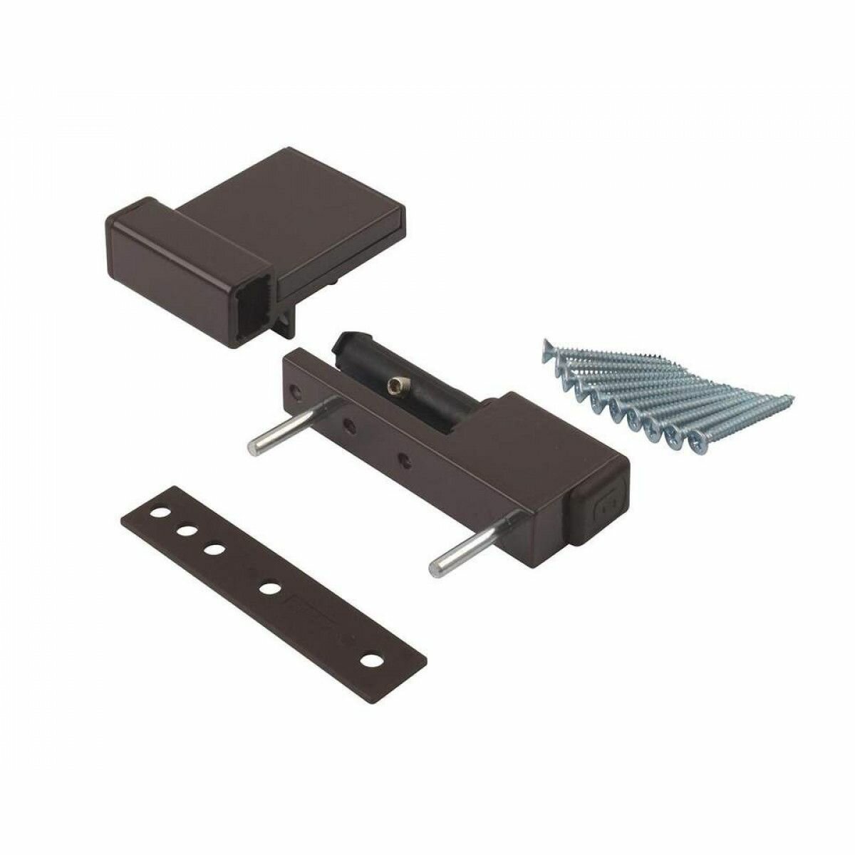 Петля дверная Elementis Compact, на 80кг, Коричневый RAL8019 1 шт