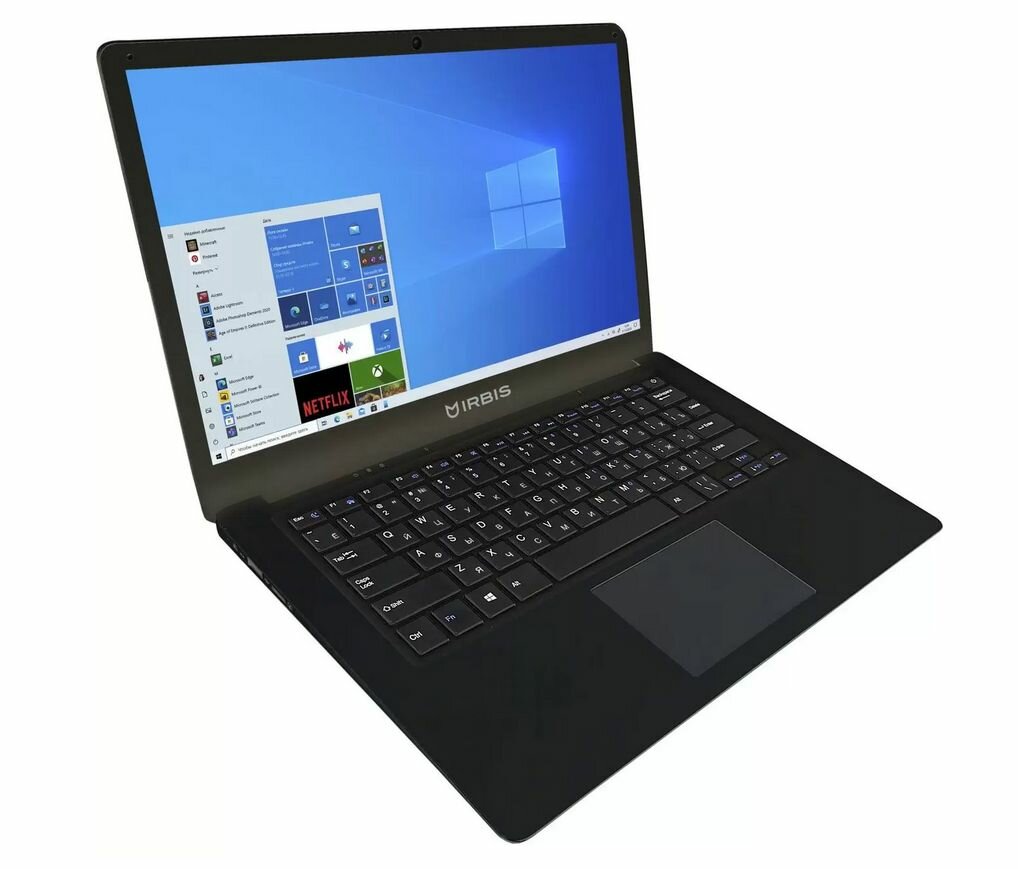 14" Ноутбук Irbis NB281 (NB281) черный - 1366x768, IPS, Intel Celeron N3350, ядра: 2 x 1,1 ГГц, 4 ГБ, eMMC 64 ГБ, Intel HD Graphics 500, Windows 10 Home