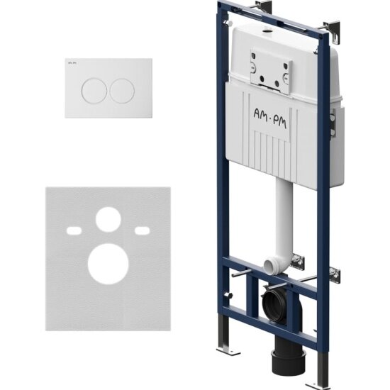 Инсталляция Am.pm I012710.0101 MasterFit для подвесного унитаза с клавишей ProC L, бел глянц