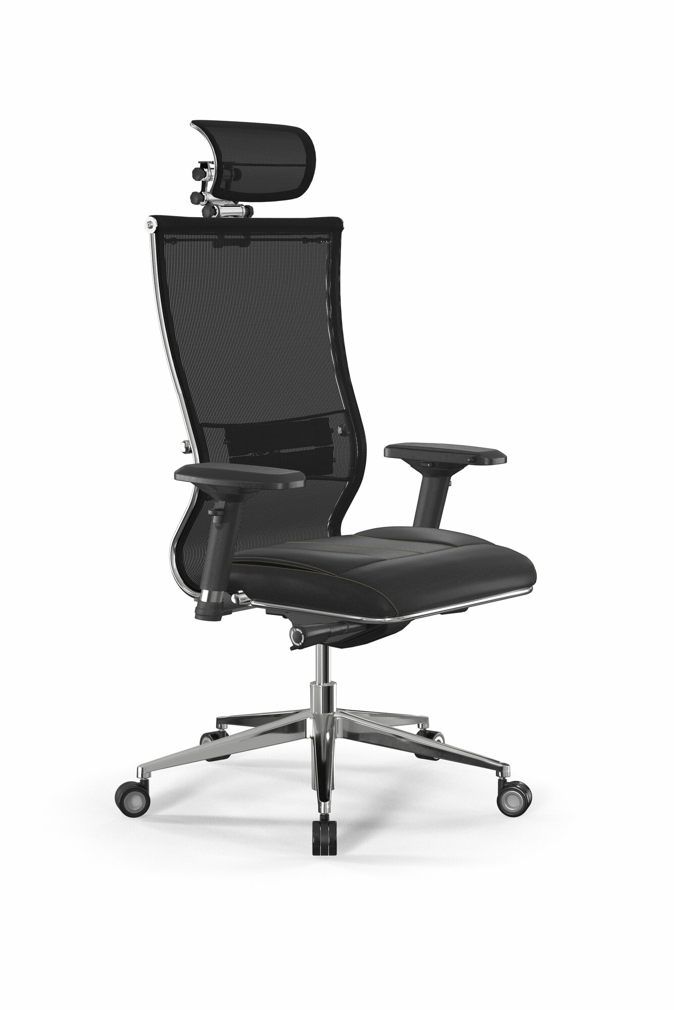 Кресло руководителя Samurai SL-3.051 CROWN LUX (Черный)\литое пятилучие