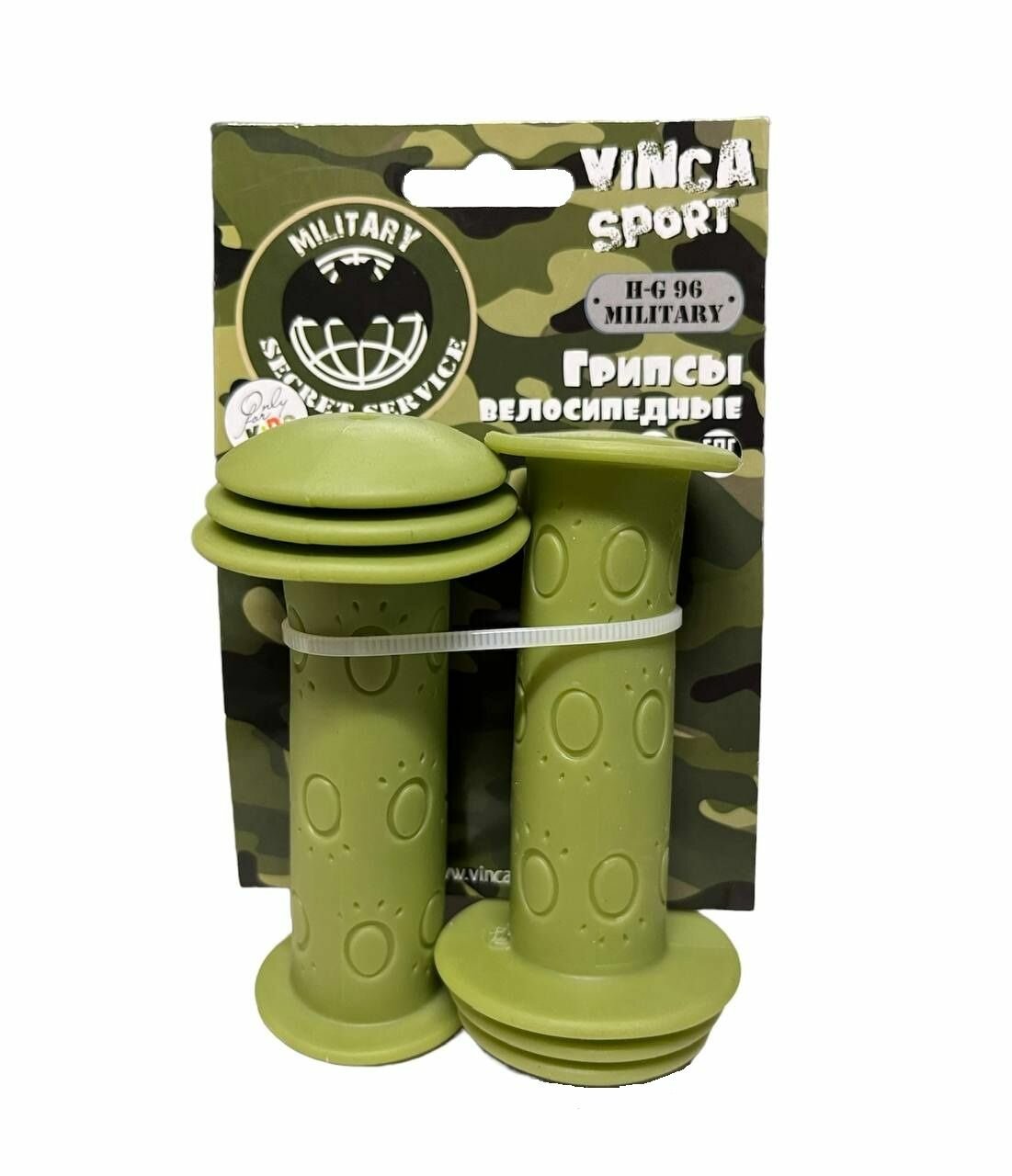 Грипсы детские, резиновые, длина 102мм, зеленые, инд. уп. Vinca Sport