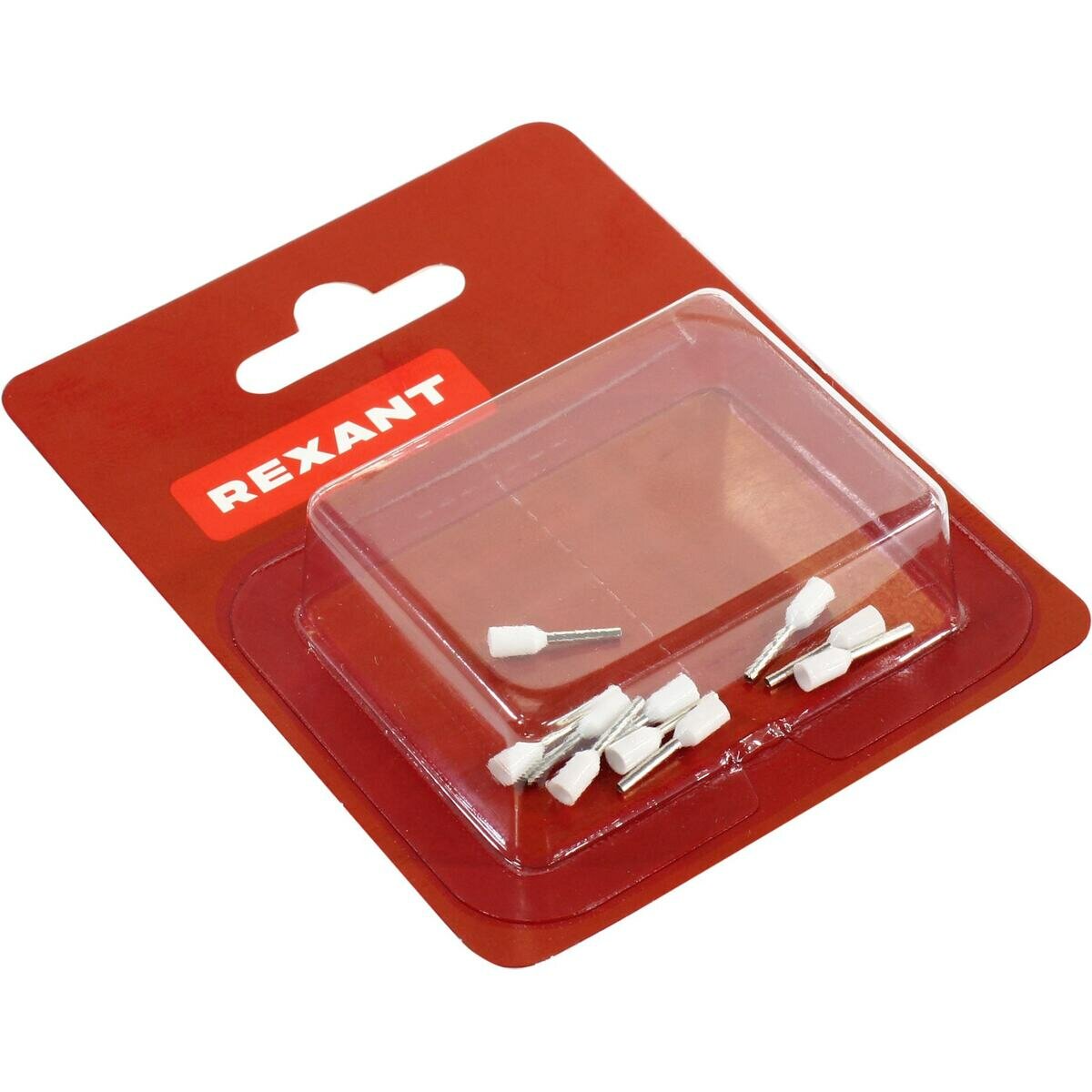 Rexant <06-0403-A> Наконечник штыревой втулочный изолированный, (0.5 кв. мм, 8 мм, белый) уп 10шт