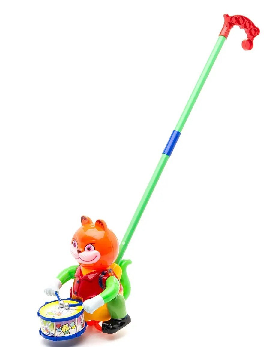 Каталка на палочке Проф-пресс Обезьянка, для детей от 1 года, материал пластик