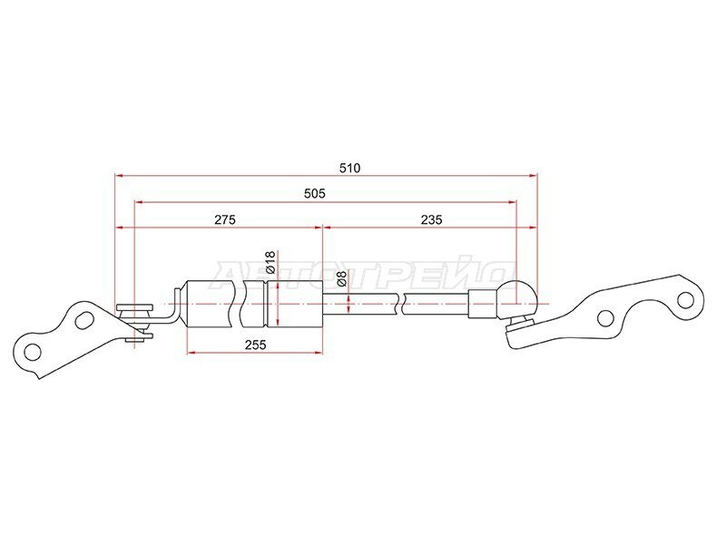 Амортизатор задней двери TOYOTA VITZ 99-05 LH