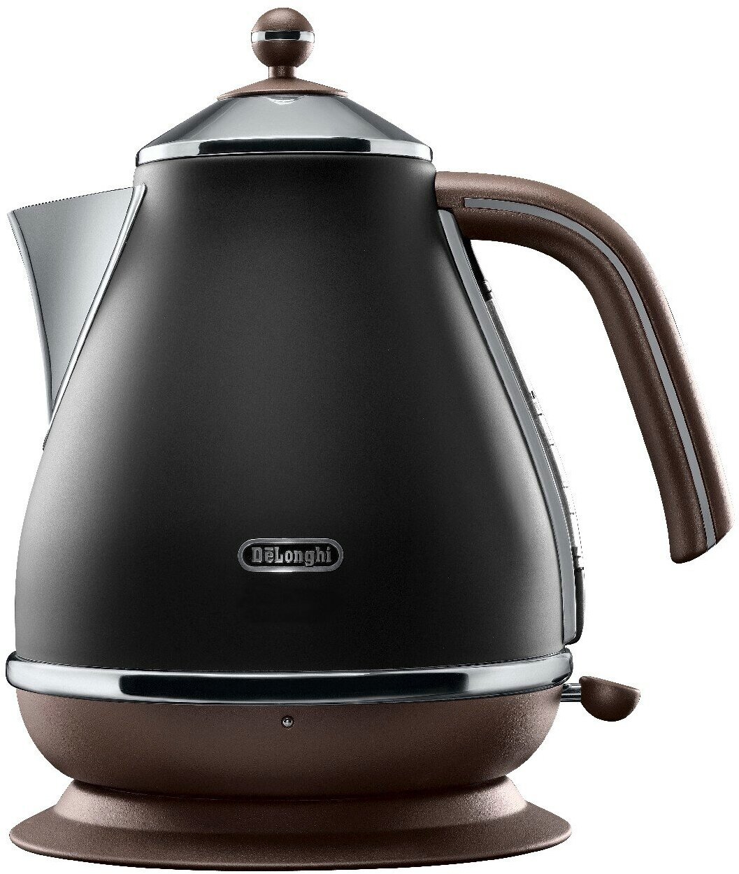 Чайник электрический DeLonghi KBOV 2001. BK, 2000Вт, черный и коричневый