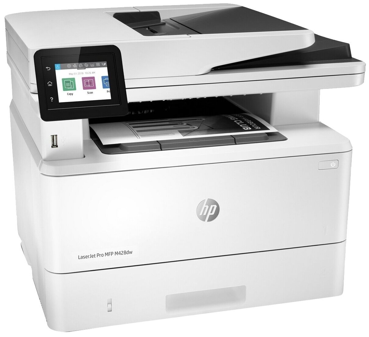 МФУ лазерный HP LaserJet Pro RU M428dw (W1A31A) A4 Duplex Net WiFi белый/черный