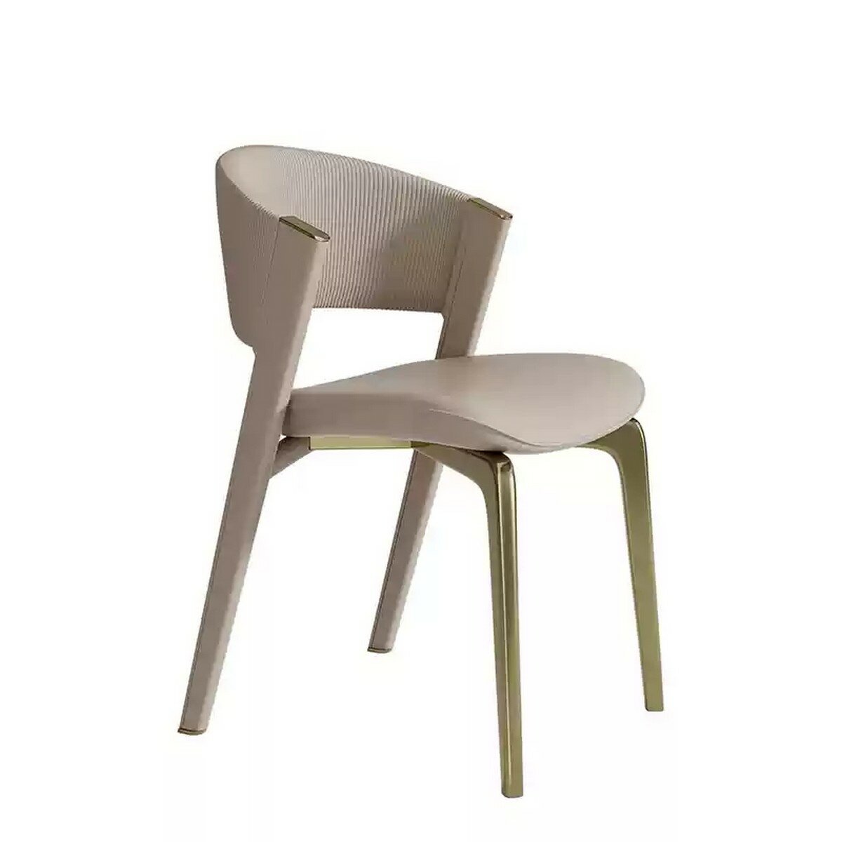 Стулья обеденные в стиле Cornelio Cappellini Dining Chair (бежевый, золотые ножки)