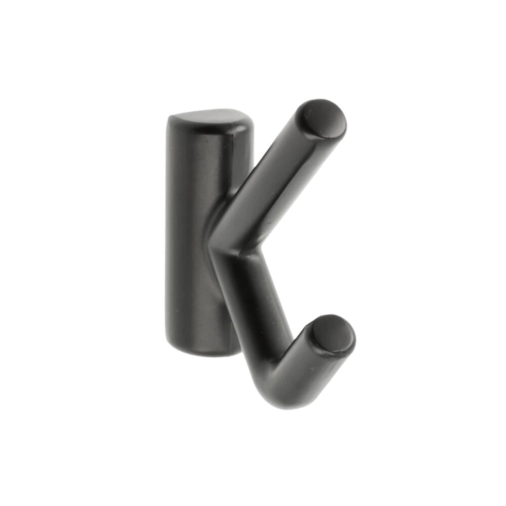 Крючок мебельный LENS двойной черный матовый