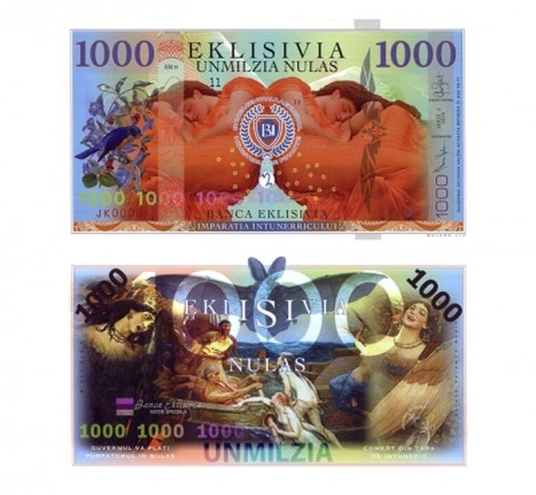 1000 nulas 2016 Eklisivia, сувенирная копия, банкноты и купюры редкие коллекционные