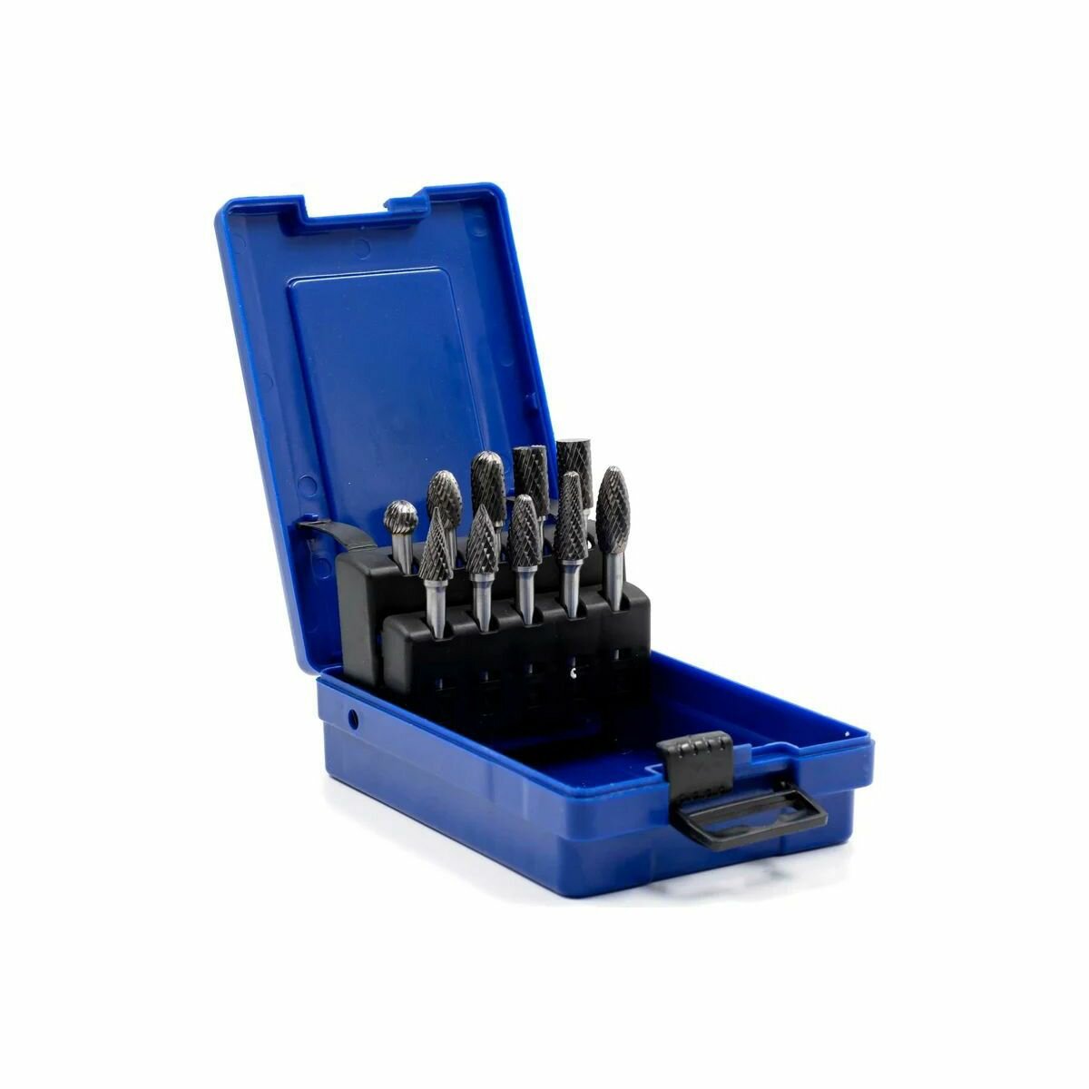 Шарошки для метала, пластика, дерева / Набор Борфрез 10 штук в кейсе