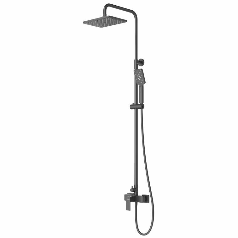 Душевая стойка со смесителем Cezares (Цезарис), черный матовый SLIDER-CD-NOP