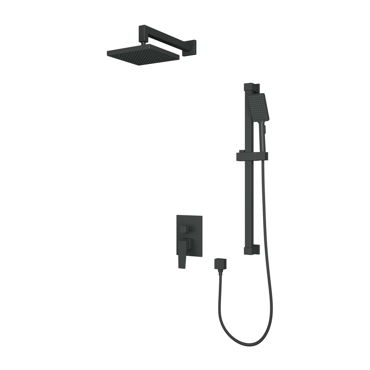 Встраиваемая душевая система для душа RUSH Thira (TR3635-41Black) без излива, черная
