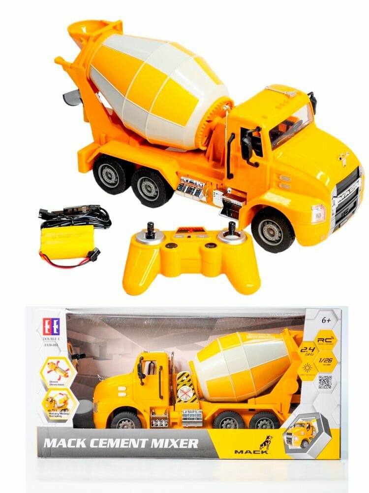 Радиоуправляемый грузовик бетономешалка Double Eagle MACK 1/26 2.4G RTR - E538-003