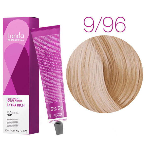 Londa Permanent Color Creme Стойкая крем-краска для волос 9/96 Очень светлый блонд сандрэ-фиолетовый, 60 мл