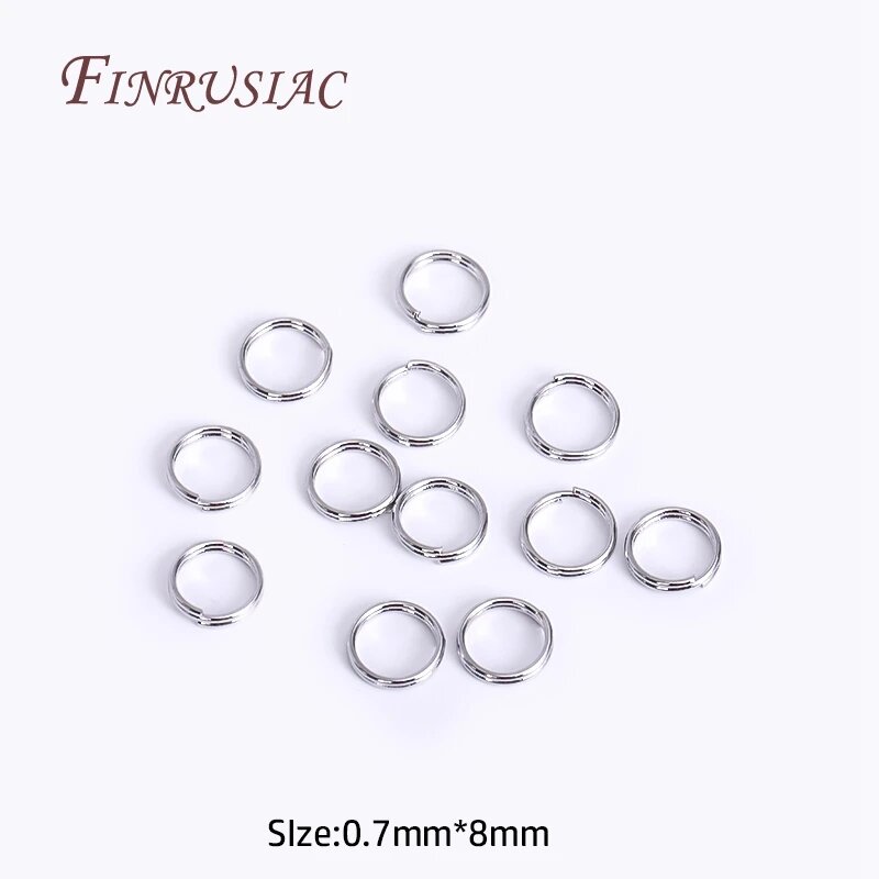 Колечки для бижутерии FINRUSIAC, Rhodium Plated, 8 мм