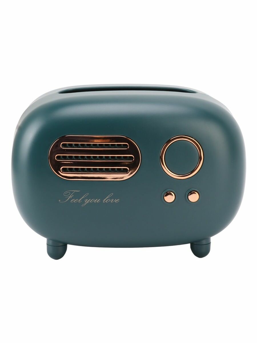 Винтажная зеленая коробка в форме радио для ванной комнаты, гостиной, спальни, стола, стола, декоративная коробка в стиле ретро