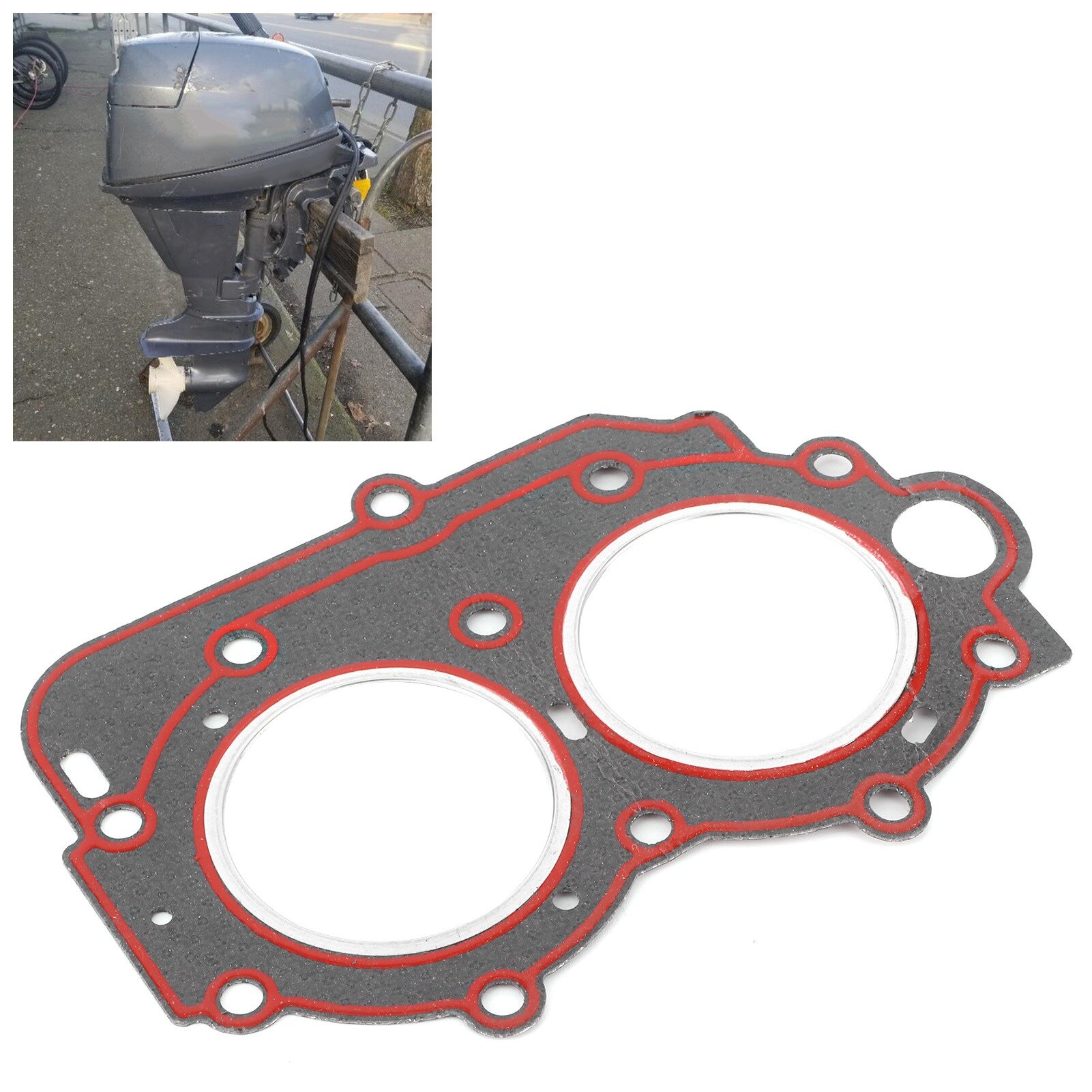 Прокладка подвесной головки блока цилиндров 63V-11181-A1-00, подходит для Yamaha 9,9/15/18 HP, 2-тактный 97-05