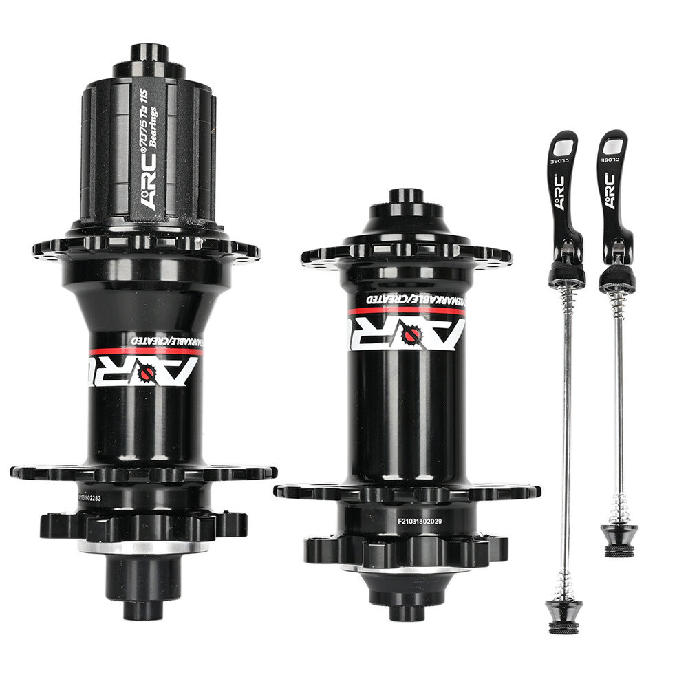 1 Пара Конца Колес MTB Велосипедные Передний Задний HG 8-11 Скоростей 4 Когтя 32 Отверстия Дисковые Тормоза с Быстрым Разбором, Черный/Красный, 32H/36H, Передний 100*9мм Задний 135*10мм, Легкий Сплав, 2 Передних/4 Задних Подшипника, Вес 493гр