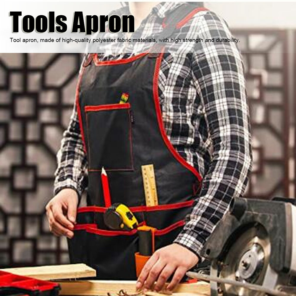 Многофункциональный регулируемый полиэстеровый садовый рабочий фартук с карманами для инструментов, органайзер для фартуков