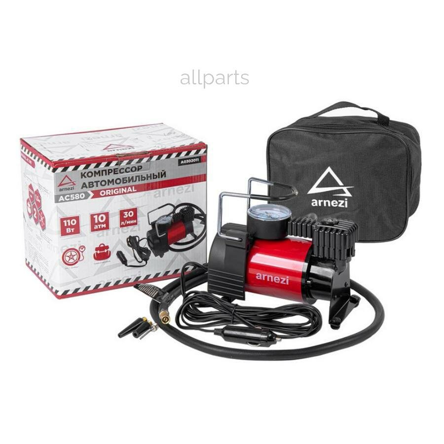 ARNEZI A0302011 Компрессор автомобильный ARNEZI 10 бар, 30 л/мин, 110 Вт, AC580 ORIGINAL