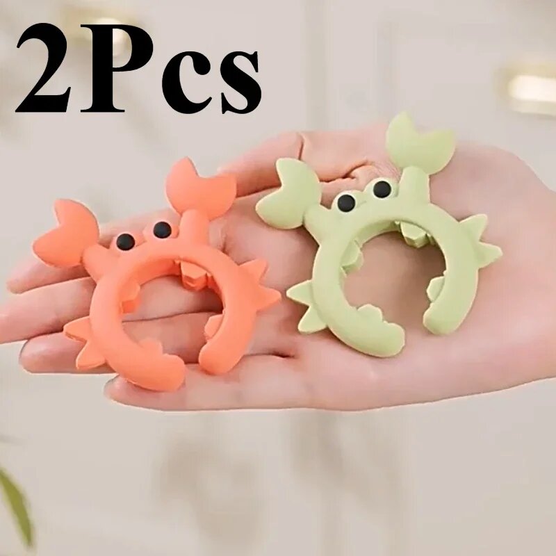 2/1 шт. силиконовая подставка для лопаток, маленькая крабовая защита от ожогов, перелив, зажим для горшка, держатель для ложки, зажим, универсальная стойка для лопаты, кухонные гаджеты