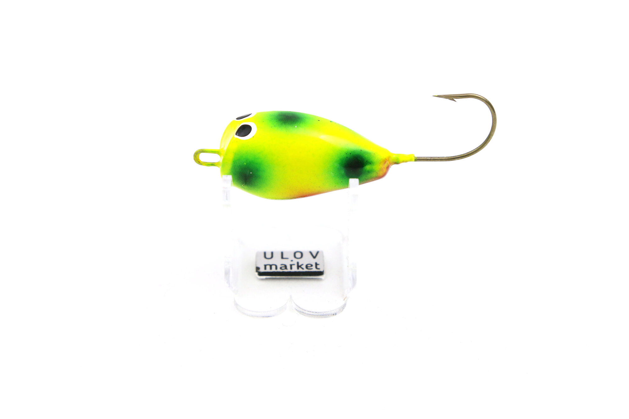 Воблер ZYABLIKOV Слайд-Ползун Popper 50F 3.5г #Желтый зеленые пятна