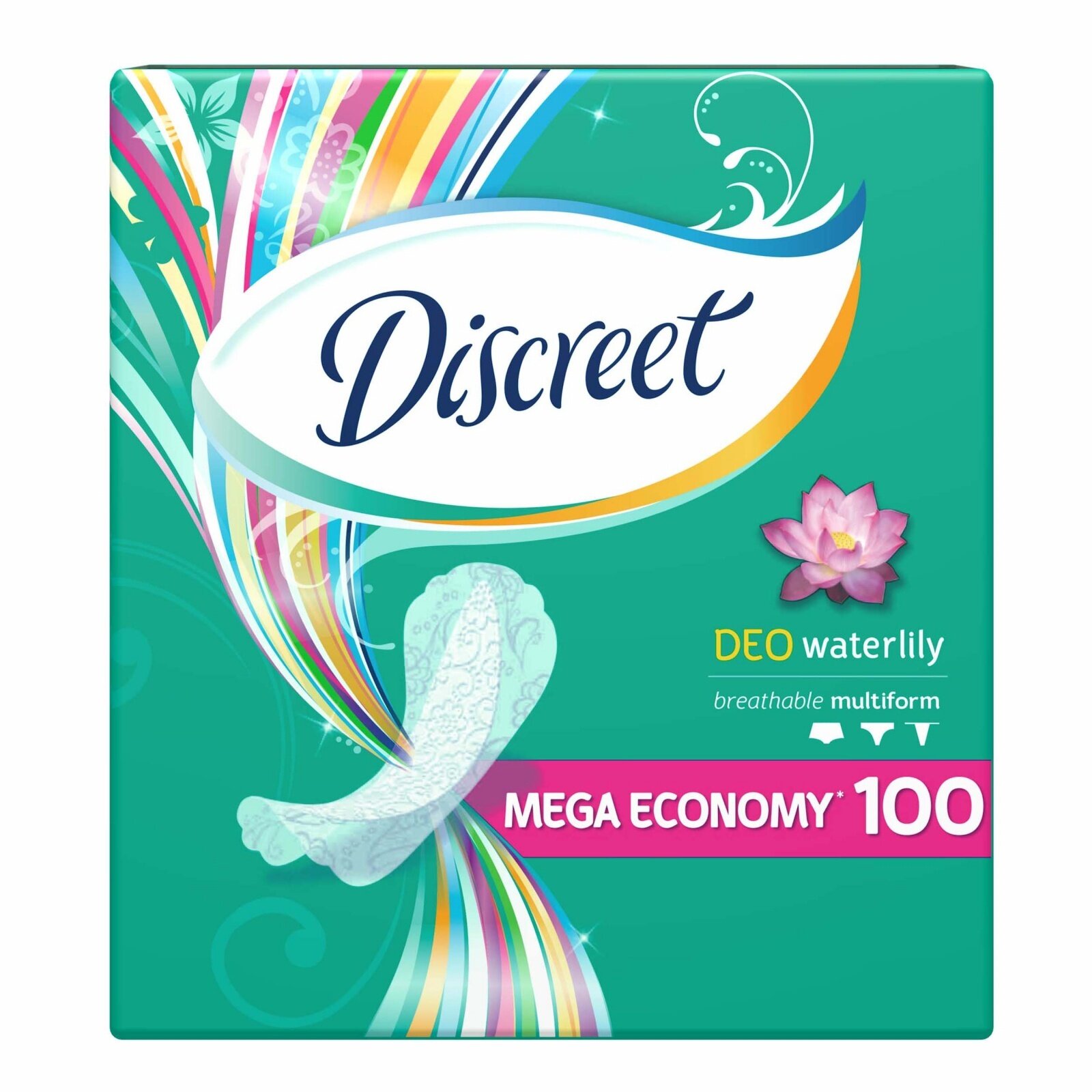 Ежедневные прокладки Always Discreet, Breathable Multiform Water Lily, 100 шт
