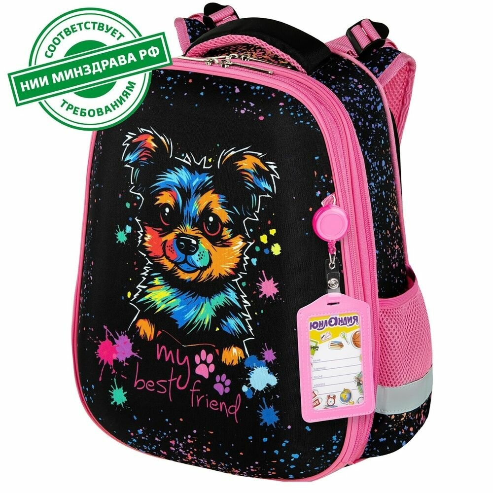 Ранец Юнландия "True friend", с дополнительным объемом, 2 отделения, 38x29x18 см (272042)