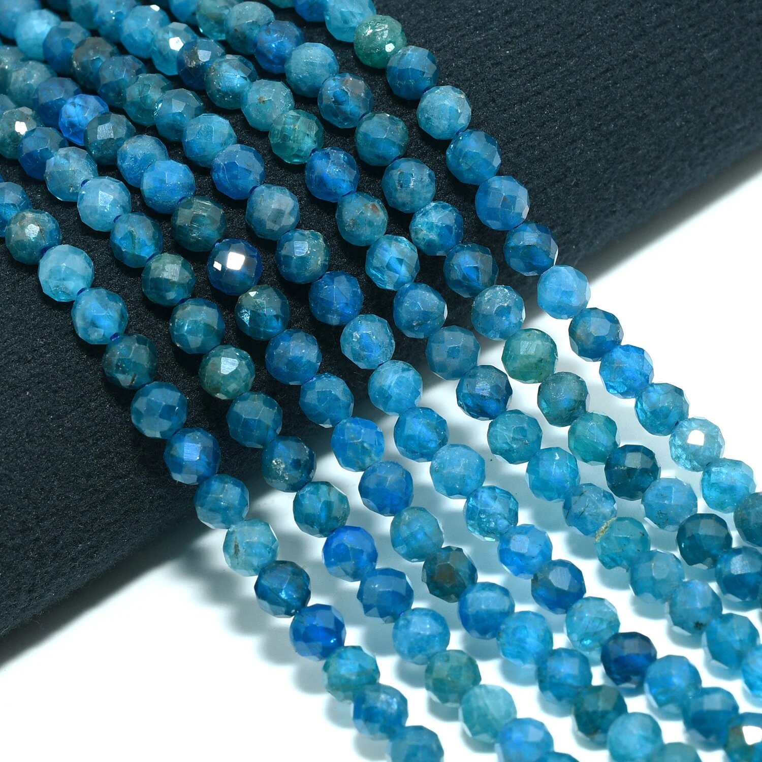 GENUINSTONE Синие Апатит Бусины 4мм