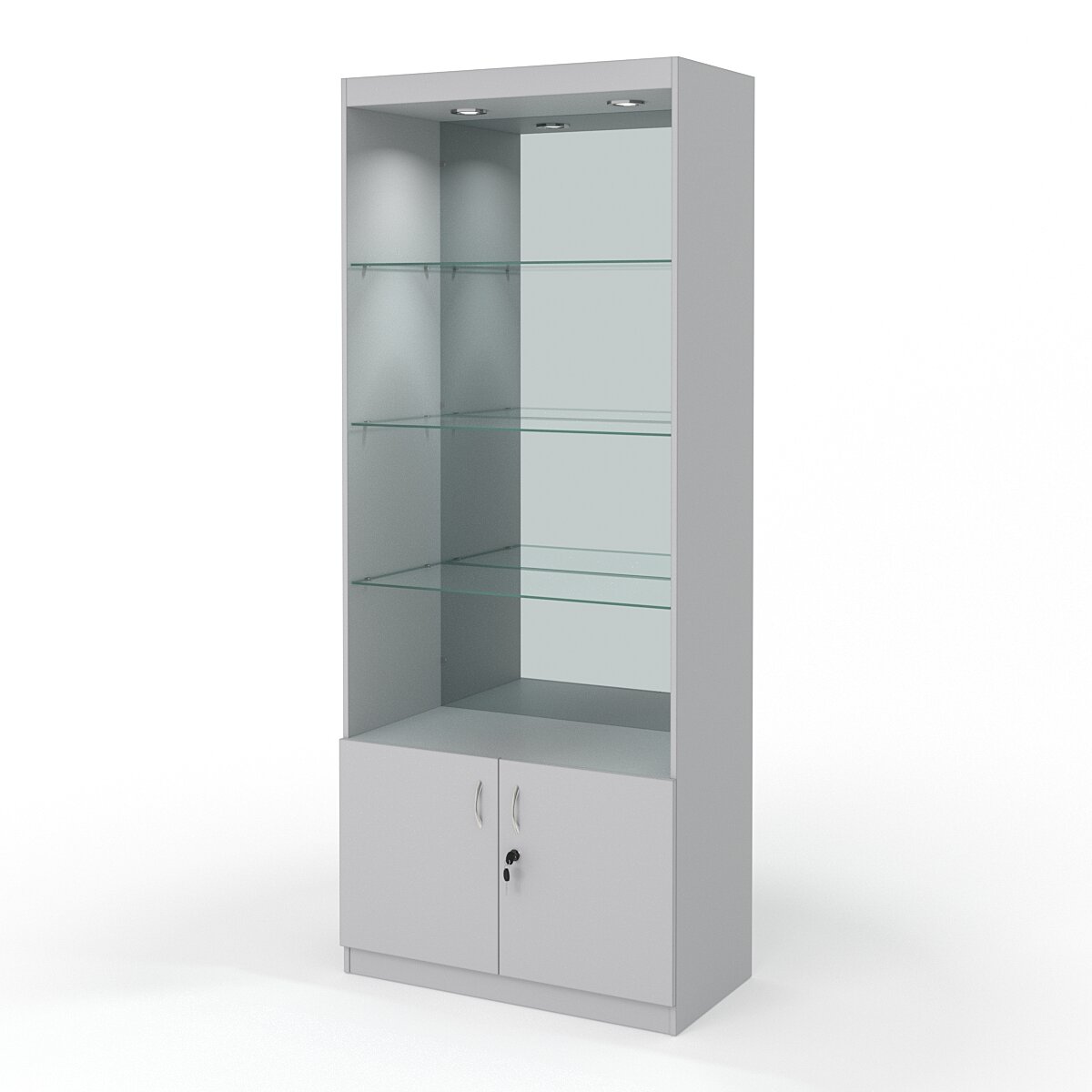 Стеллаж "афродита" №1-6 (задняя стенка - зеркало), Серый. Производитель товара - компания Westcom.