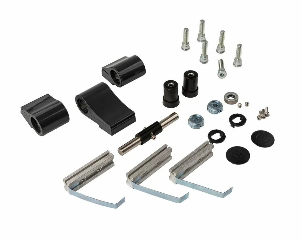 Петля дверная подшипниковая ELEMENTIS new, 3-х секционная, м/о 67, крепление на холодный профиль, антрацит RAL 7016