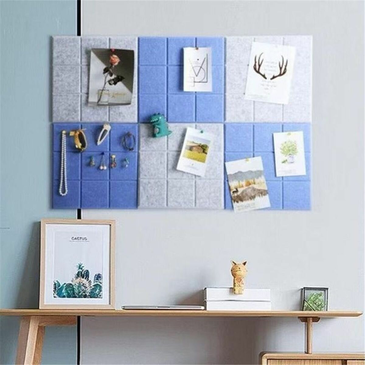 Доска для заметок на стену из ЭКО-войлока, Декоративная фетровая панель, Текстильная доска 6 штуки