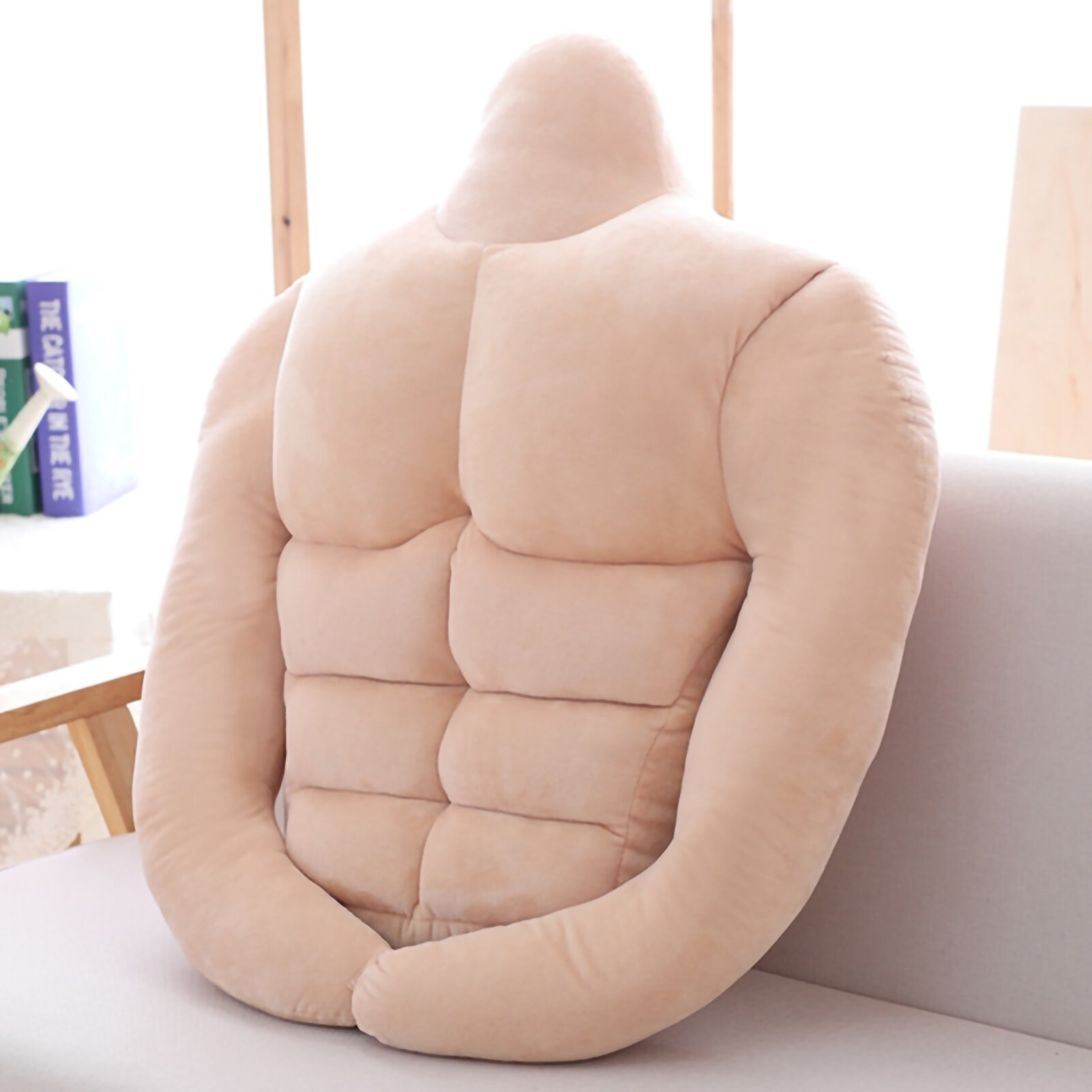 Подушка Cuddle Buddies, удобная, поддерживающая, плюшевая, из полипропилена и хлопка, подушки в форме тела для снятия стресса, для мускулистого мужчины, около 58 см