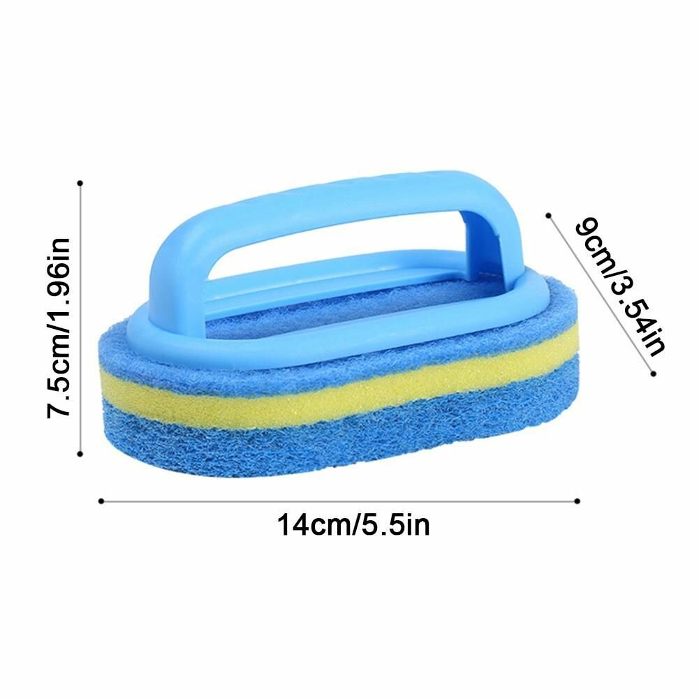 Губка для чистки унитаза для кухни, ванной комнаты, щетка для чистки губки для стеклянной стены и ванны с ручкой