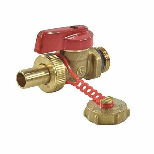 Кран шаровой латунь сливной R608D Ду15 Ру10 р/штуцер бабочка Giacomini R608DY053