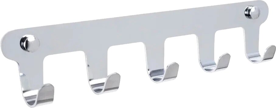 Крючок Fixsen Practica FX-805-5 стальной, 5 крючков, хром, вешалка для полотенец в ванную