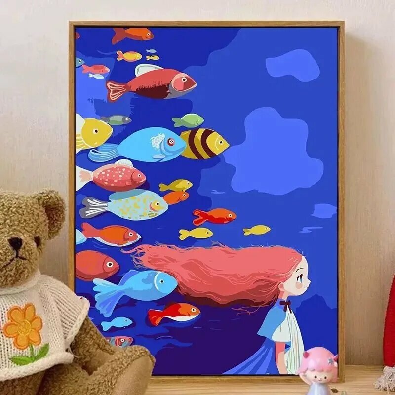 Картина по номерам 40x50 с рамкой, антистресс раскраска для взрослых