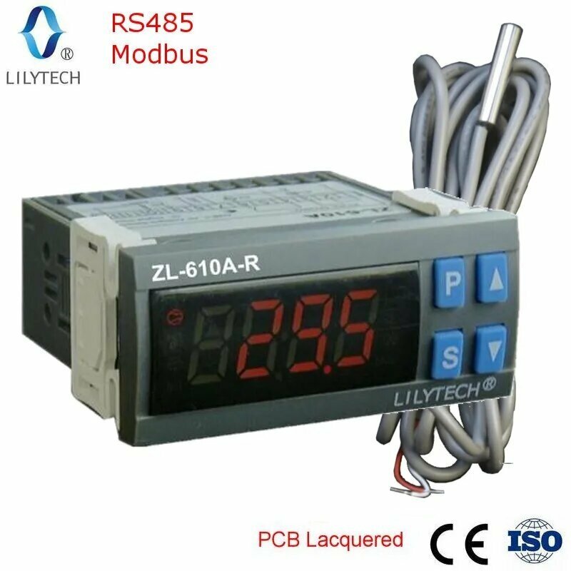 Регулятор температуры Lilytech ZL-610A-R RS485 220 В, металл