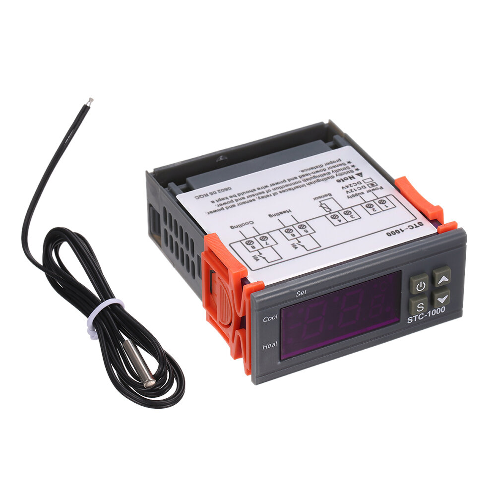 STC-1000 Digital Temperature Controller Heating Cooling Centigrade Thermostat with Sensor — фото 1