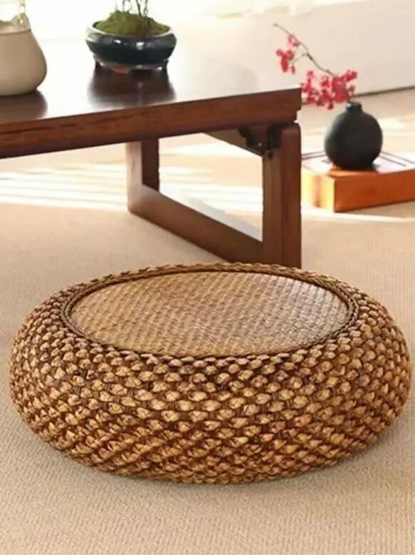 Пуф, Джут, 50х50х17 см